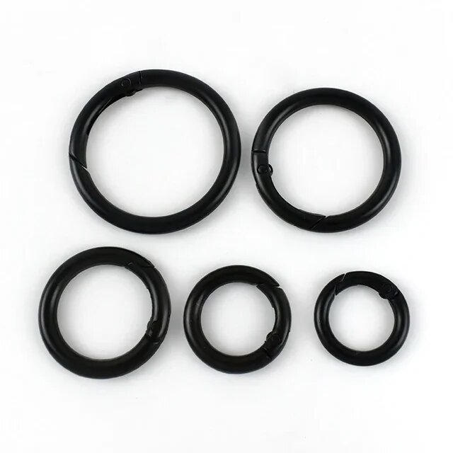 Meetee металлические пружинные кольца 10 шт. Черный, 32mm, Black