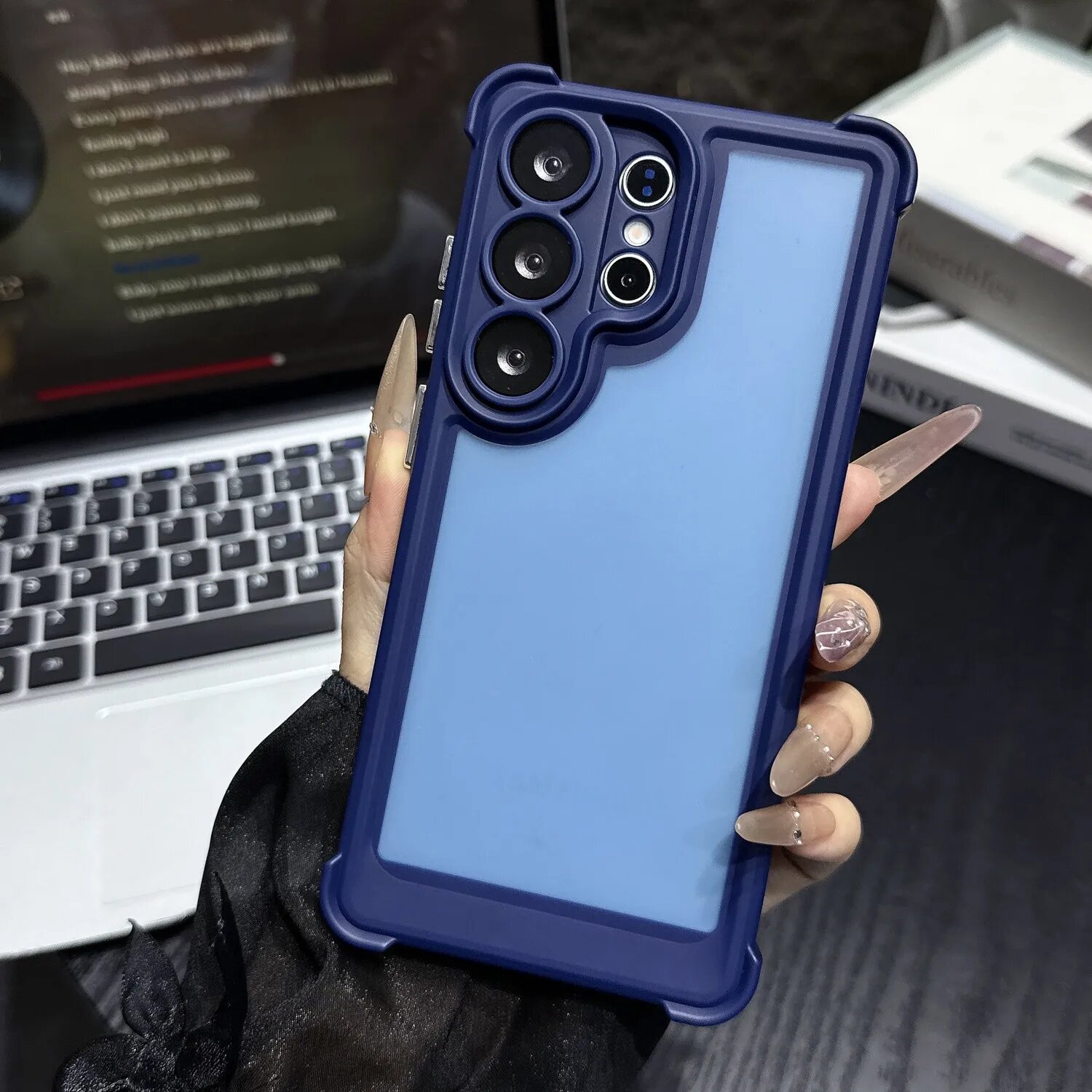 Синий чехол Galaxy S26 Ultra противоударный