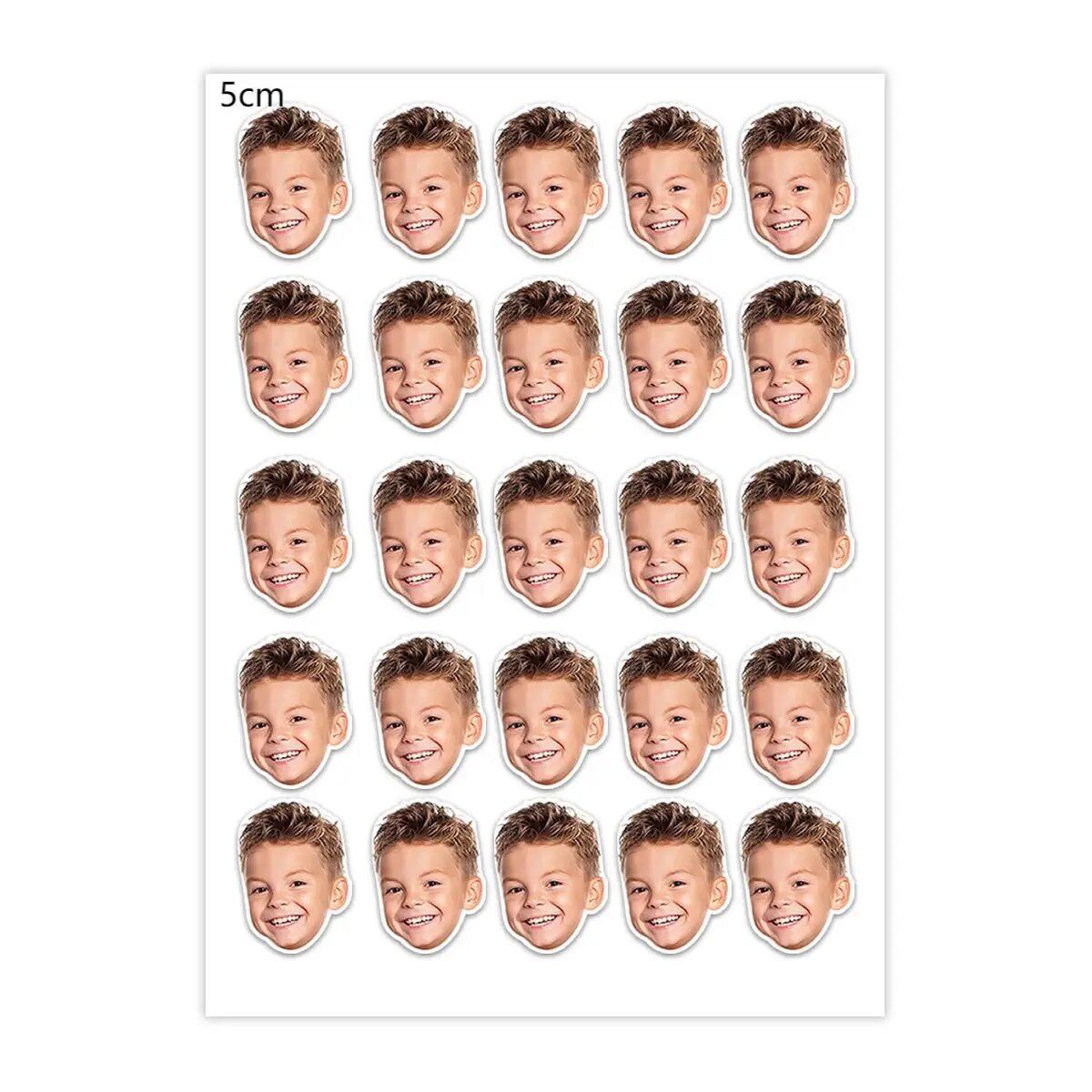Персонализированные наклейки для лица ПВХ 5cm-50pcs