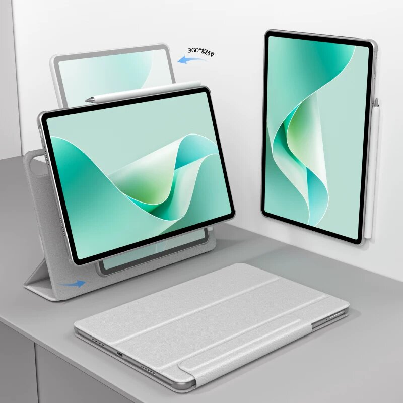 Защитный чехол для Huawei MatePad Air 2025, 12 дюймов, белый цвет, магнитная подставка