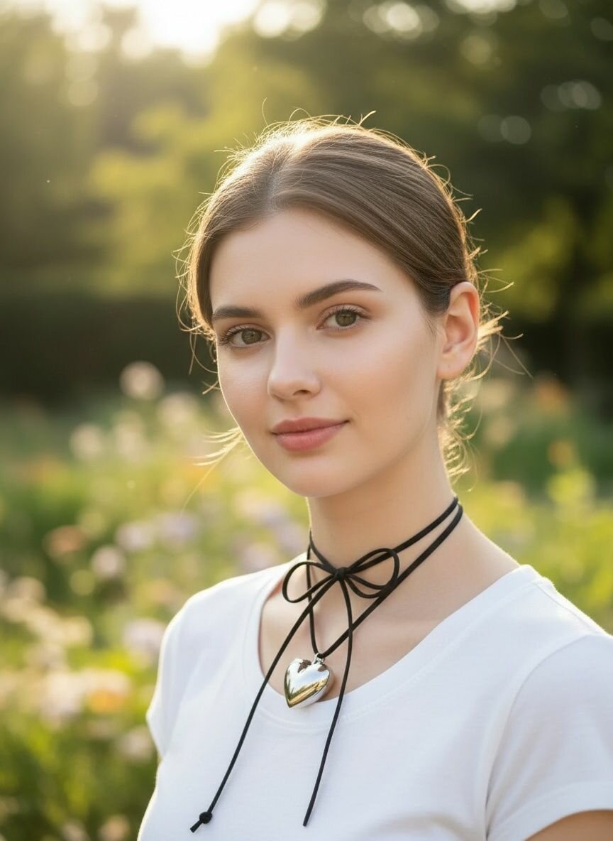 Чокер, длина 15 см, серебро — фото 1