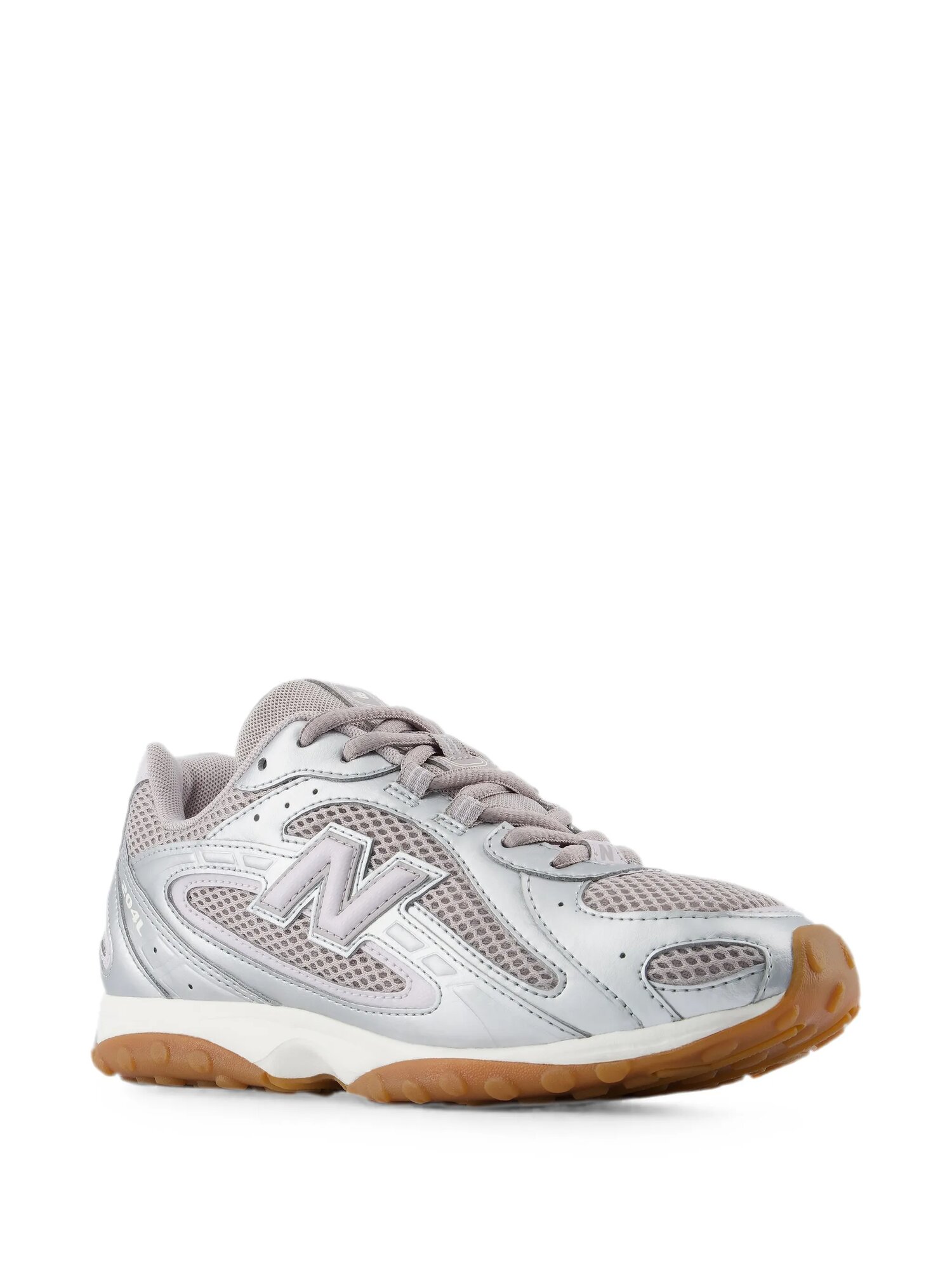 Кроссовки New Balance 204L, размер 6,5 US, серебристый/красный — фото 1