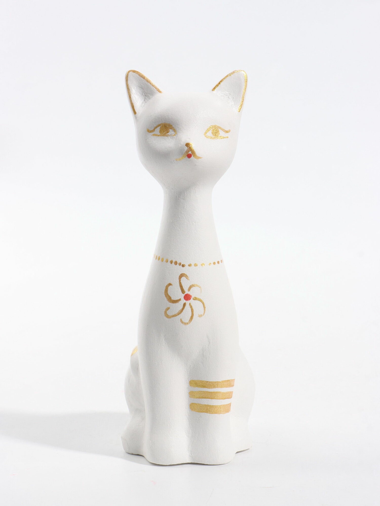 Фигурка декоративная "Кошка-Нефертити", 6.5x18 см, белая, тематика праздника: универсальная тематика