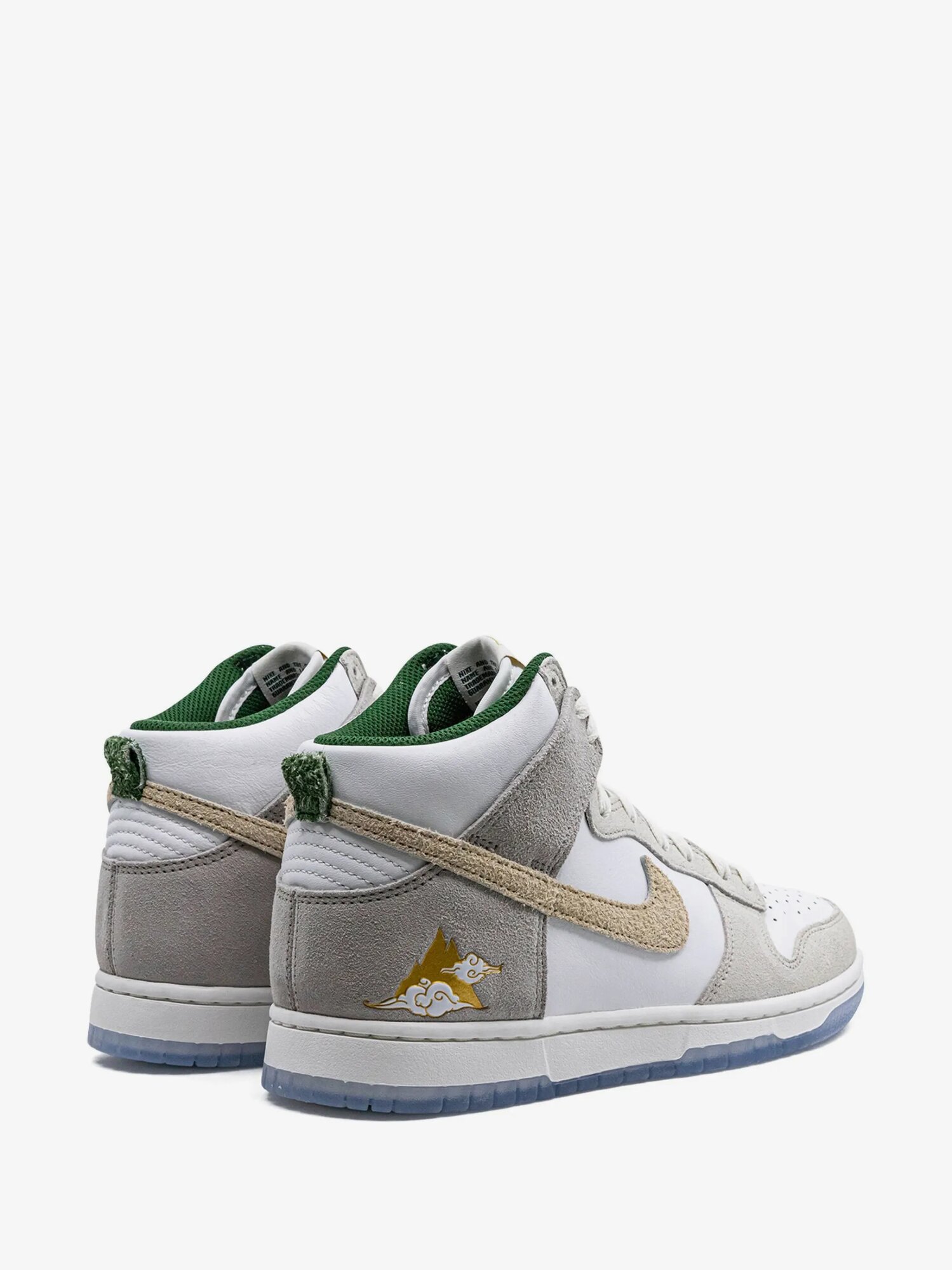 Кроссовки NIKE Dunk High, размер 4.5 US, бежевый/белый — фото 1