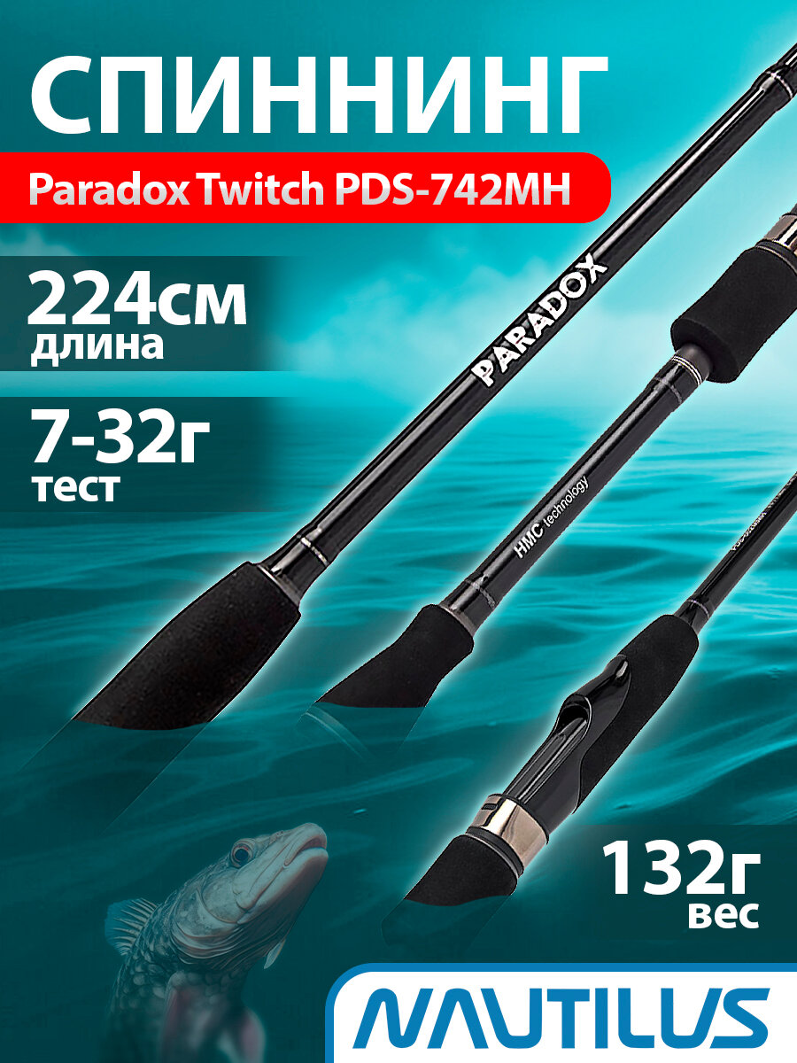 Спиннинг NAUTILUS Paradox Twitch PDS-742MH 224см 7-32г