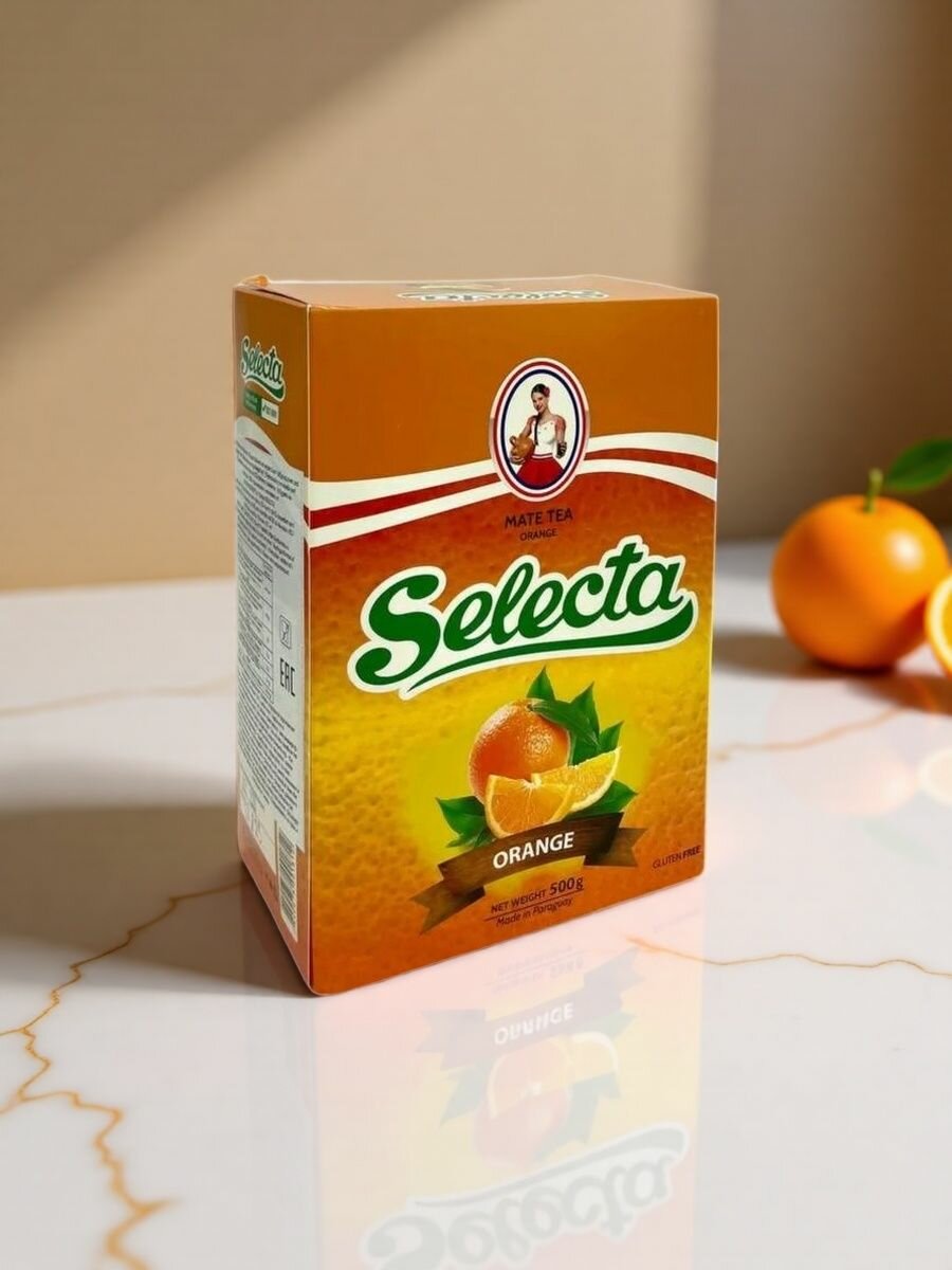 Йерба мате Selecta Orange (апельсин), 500 гр.