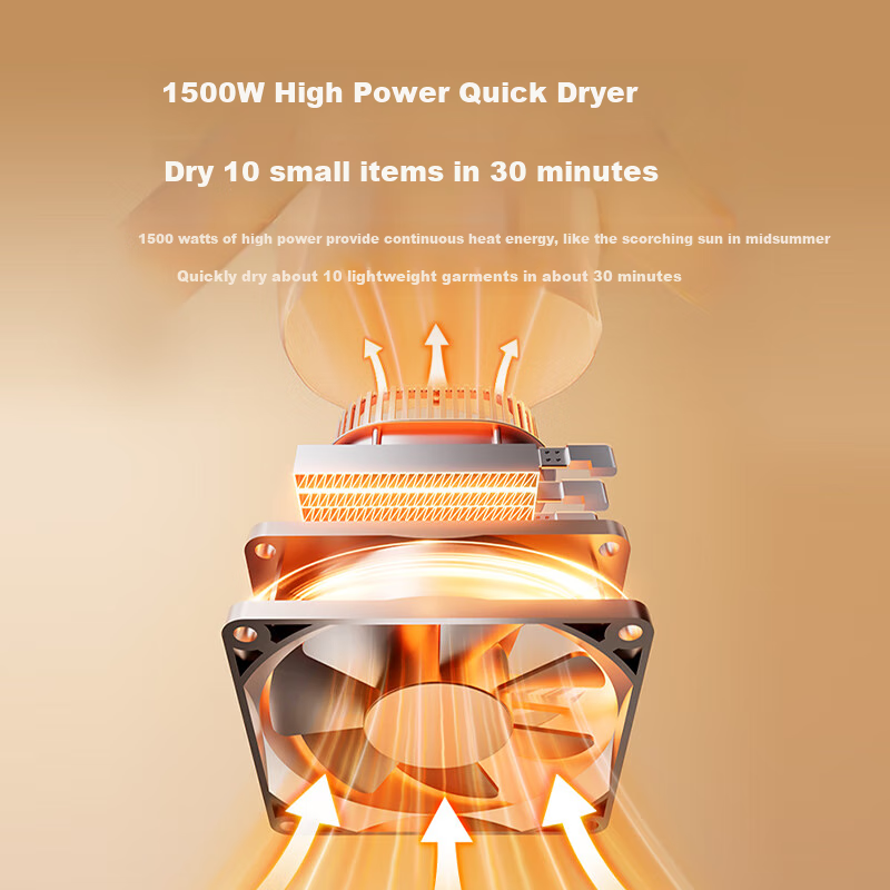 AIRMATE Складной сушилка для белья 610 л двойной слой 1500 Вт теплый воздух с таймером 3 часа для детского белья