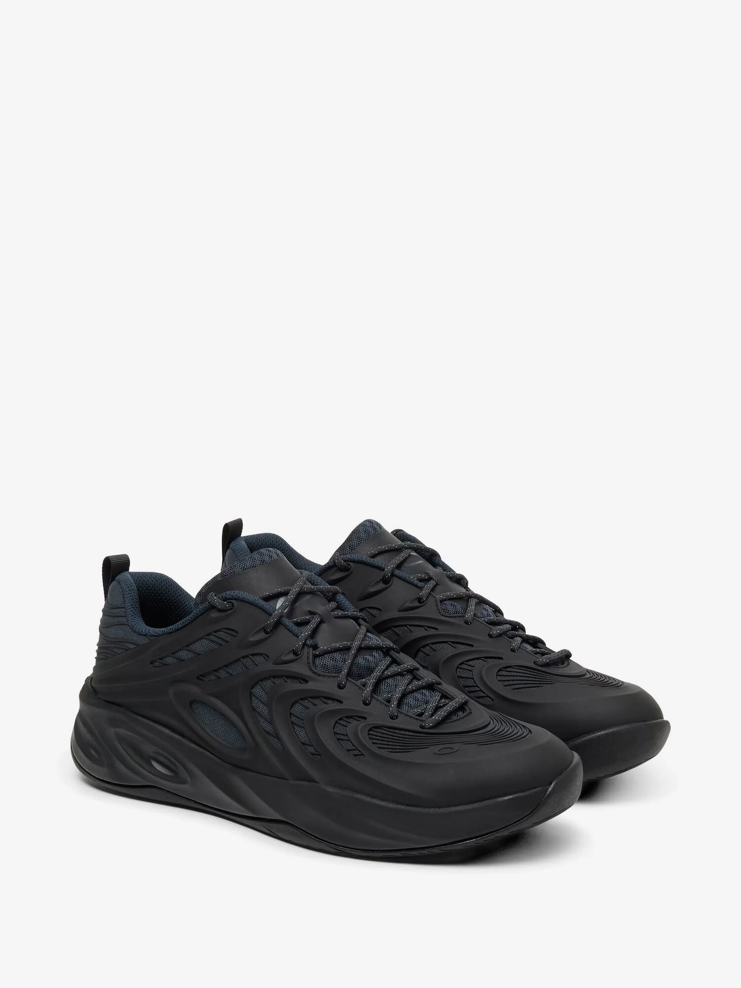 Кроссовки Oakley Lace-up textured sneakers, размер 7.5, черный — фото 1