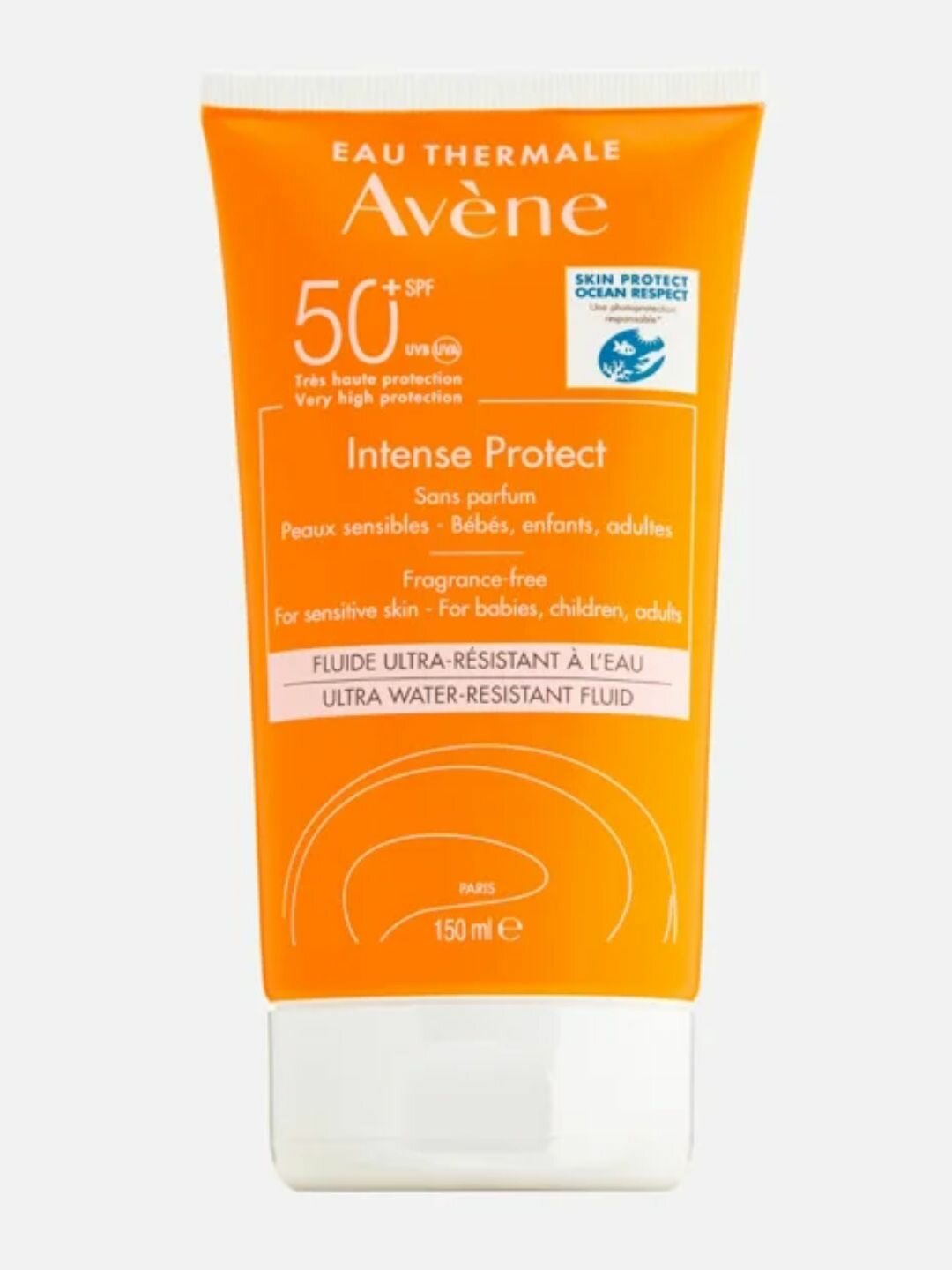 Флюид солнцезащитный для лица и тела водостойкий spf50+ EAU THERMALE AVENE intence protect