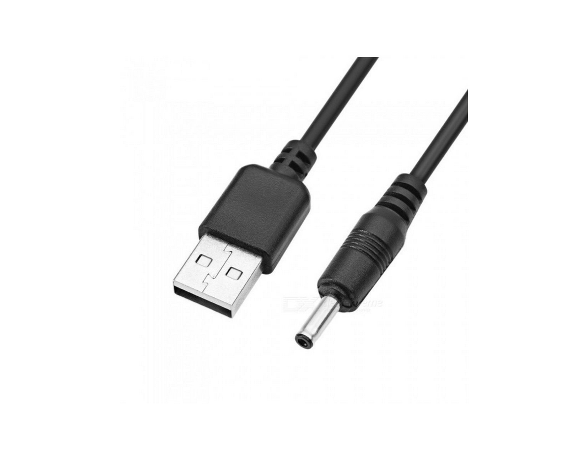 Кабель питания USB-A x DC 3.5 x 1.35мм -1.0м.(Cable) New (черный)