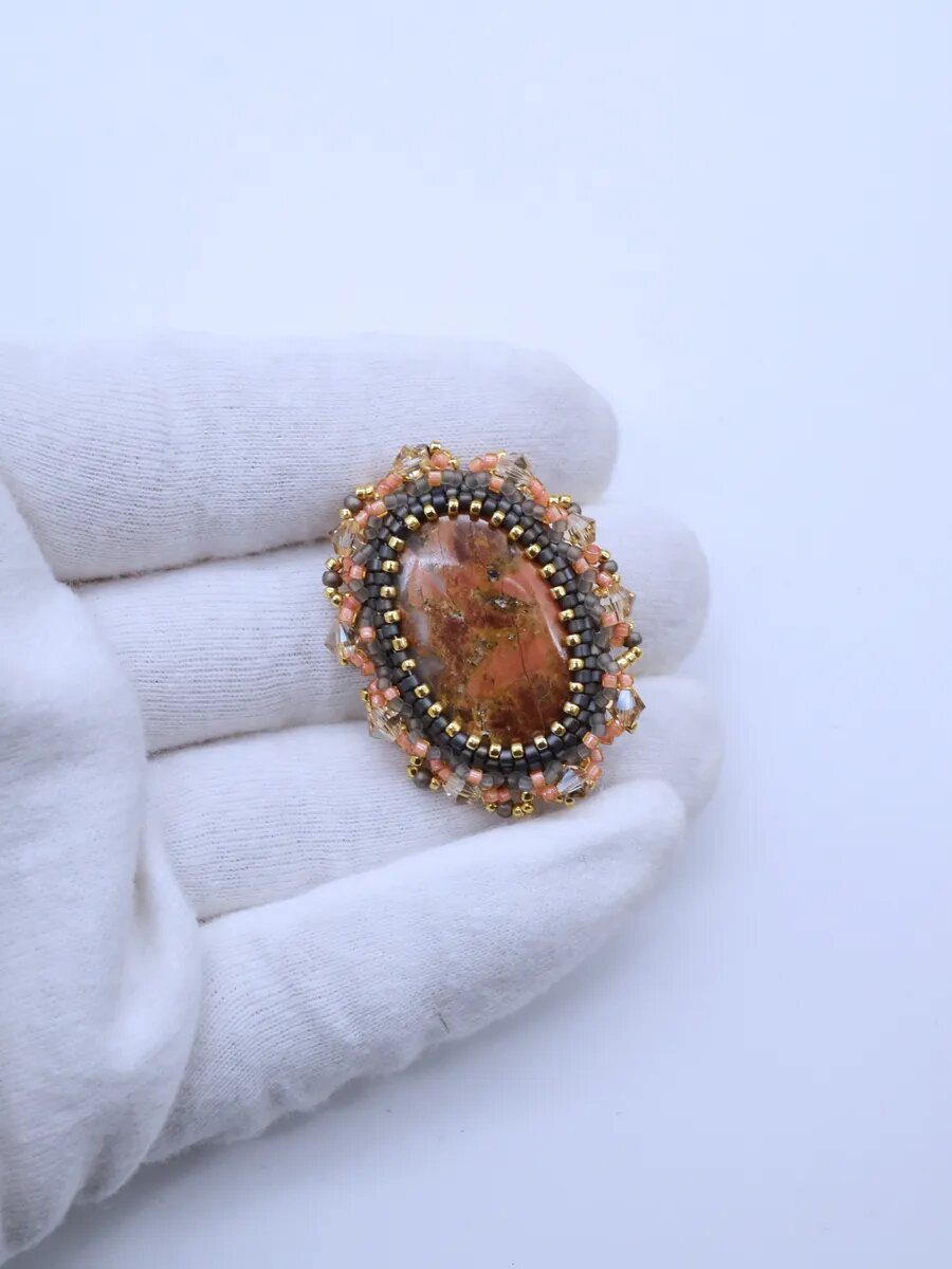 Брошь, кристалл, кристаллы Swarovski
