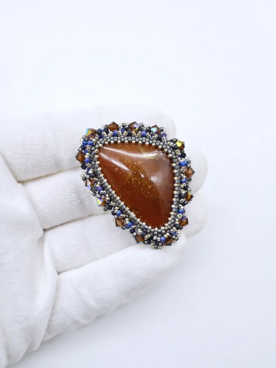 Брошь, кристалл, кристаллы Swarovski