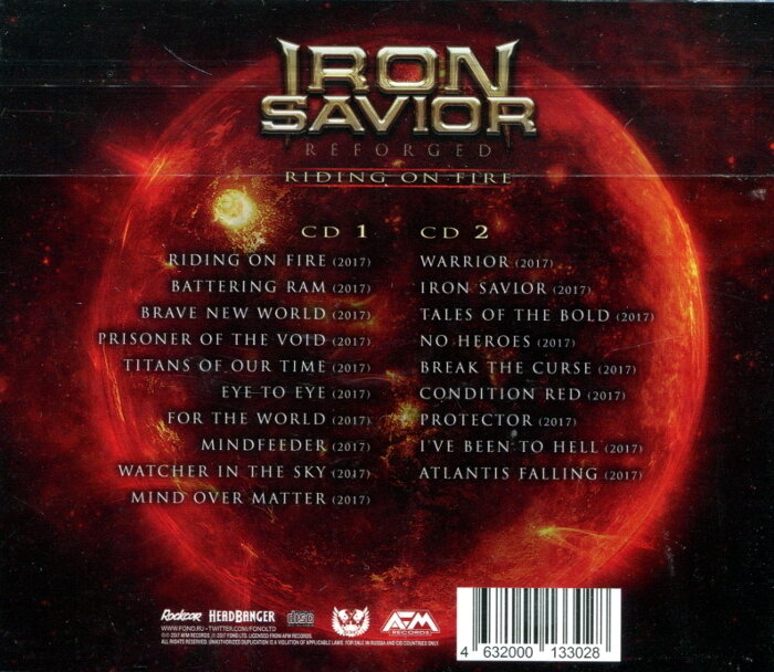 Компакт-диск Iron Savior — Reforged - Riding On Fire (RU)(2CD) — фото 1
