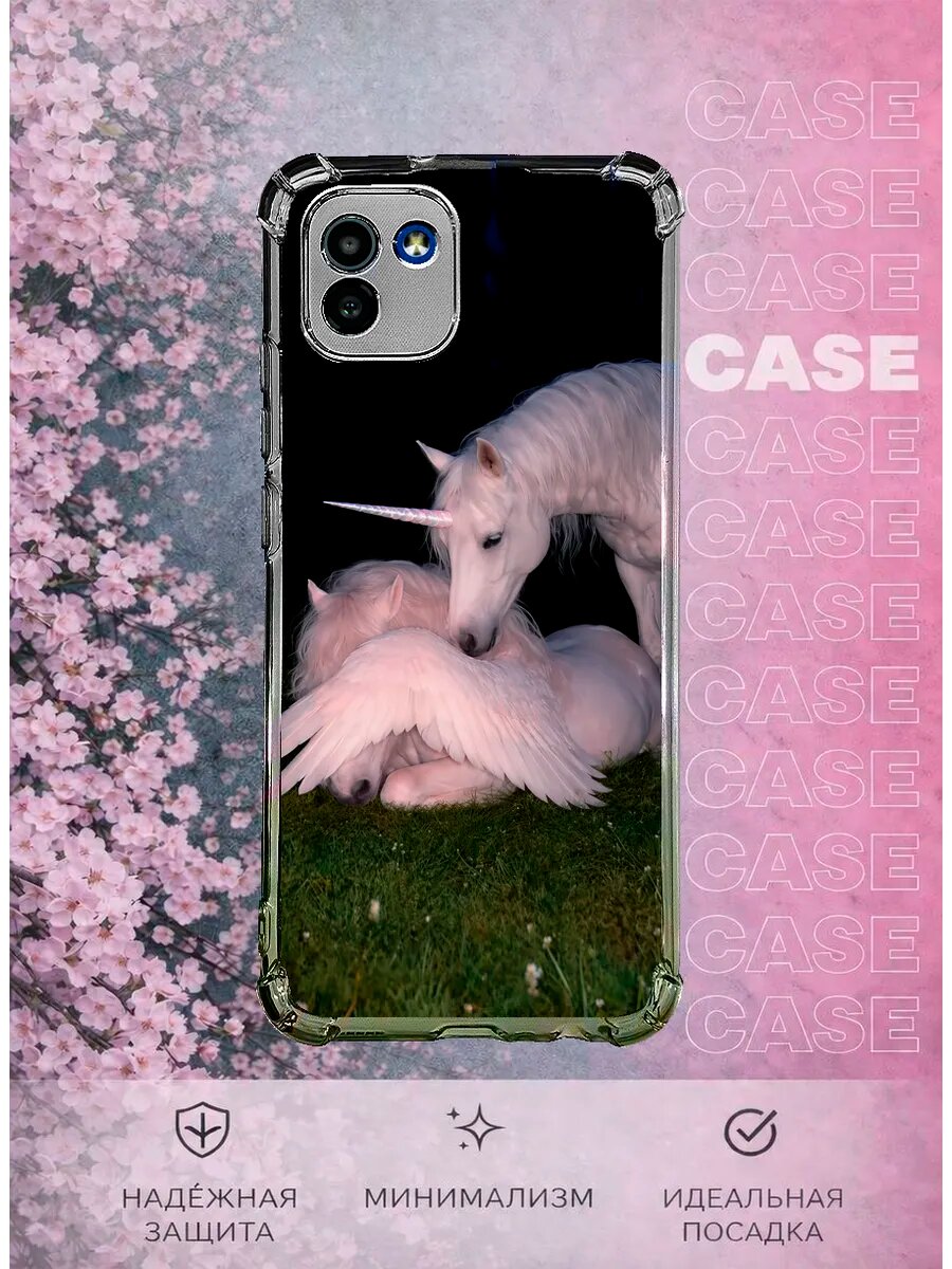 Чехол на Samsung A03 с принтом Dreamcore единорог