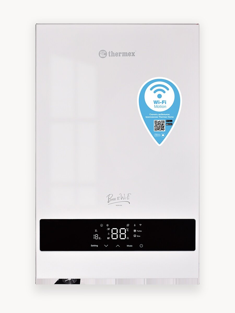 Электрический настенный котел THERMEX Boss 12 Wi-Fi (White)
