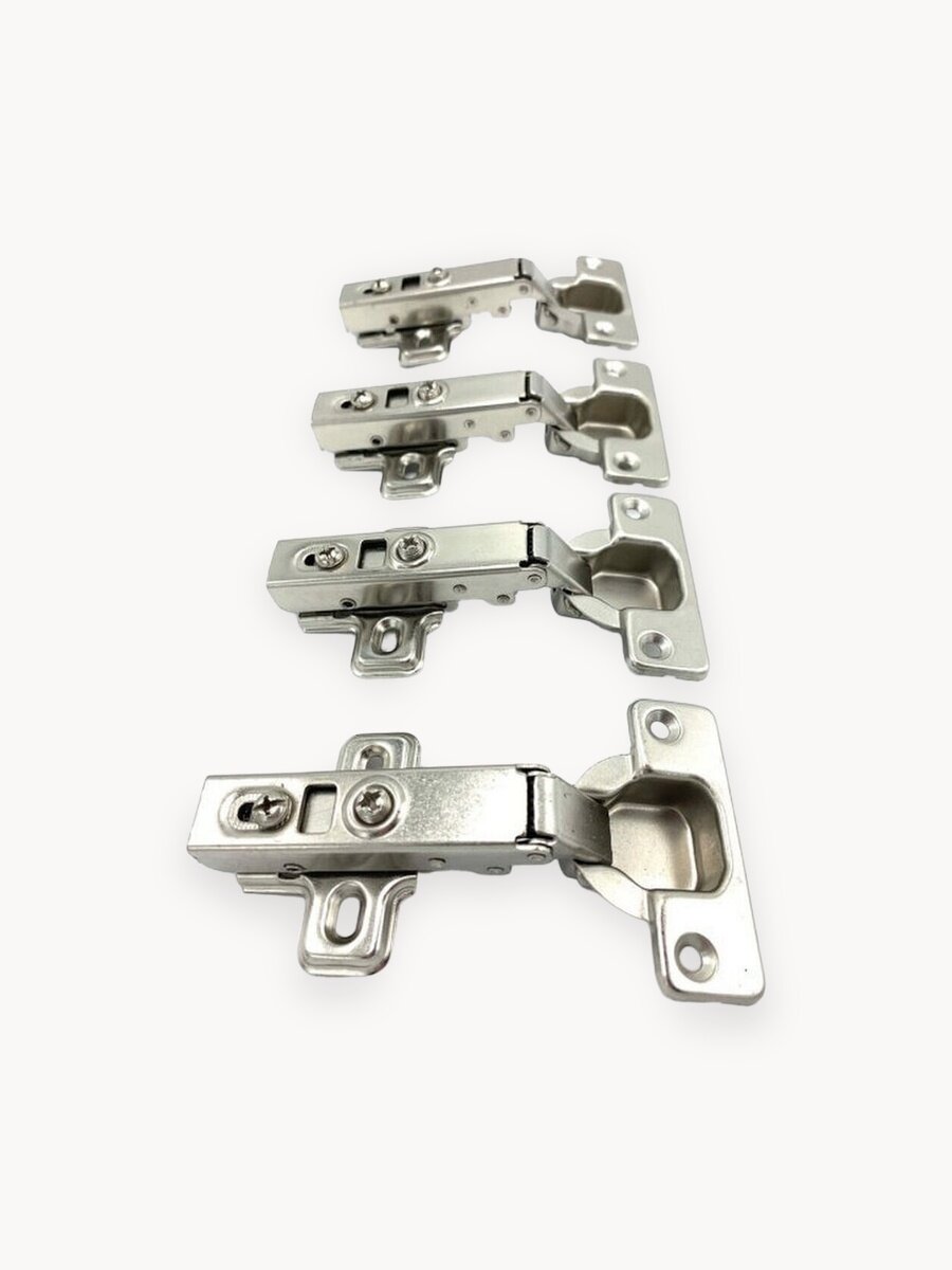 Петля мебельная с доводчиком четырехшарнирная накладная полного открывания d35мм. Комплект 4 шт.