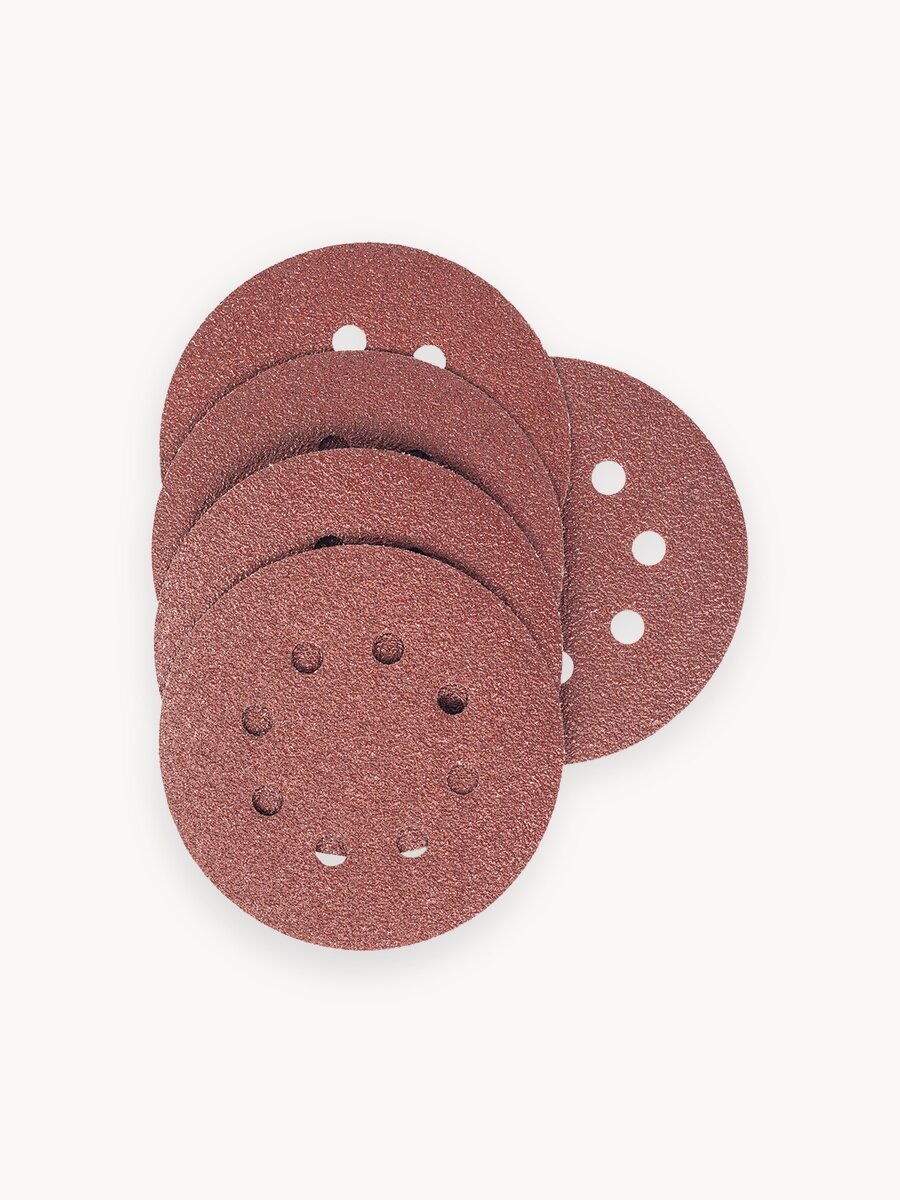 Круг шлифовальный абразивный 125 мм P60 8 отверстий 5 шт VIRA