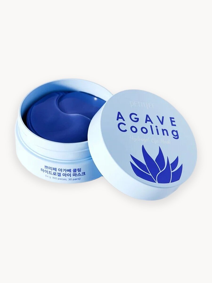 Патчи для глаз гидрогелевые PETITFEE Корея охлаждающие с экстрактом агавы Agave Cooling Hydrogel Eye Patch, 60 шт.