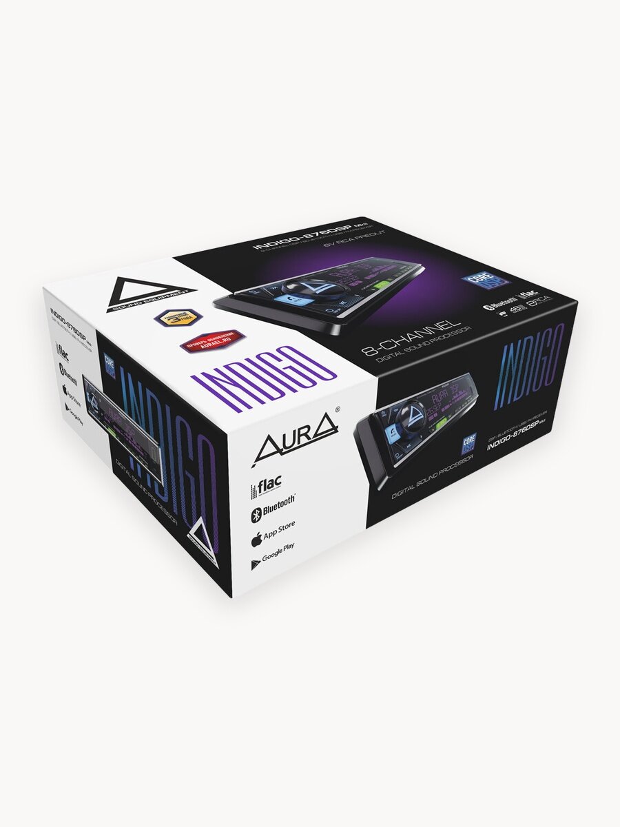 Магнитола AurA INDIGO-876DSP MkII, 8 каналов, DSP процессор, Bluetooth 5.1, FLAC, USB, настройка с приложения