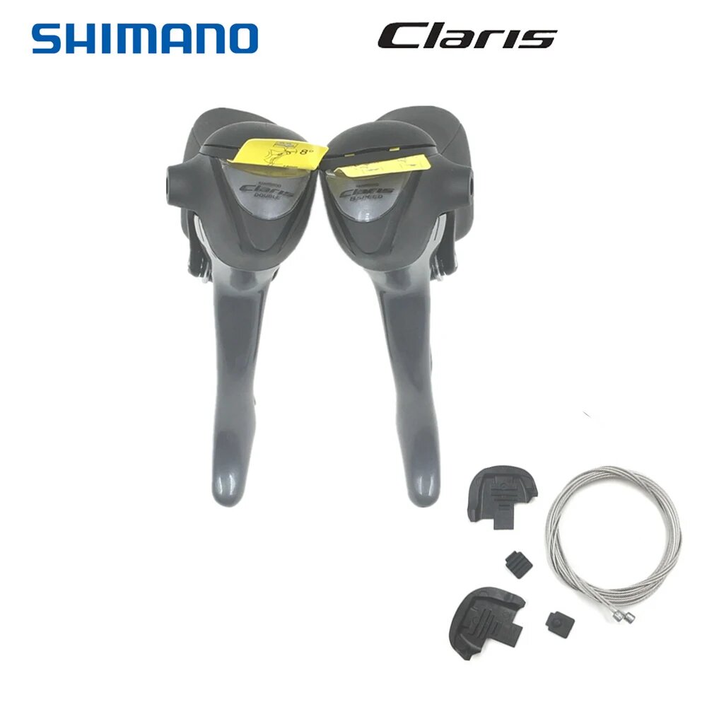 Набор рычагов переключения передач Shimano Claris STI, 2x8 скоростей, левый/правый/пара, рычаги переключения передач, дорожный велосипед с оригинальными кабелями переключения