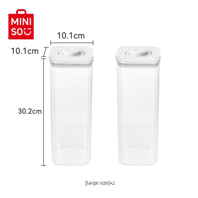 Контейнер MINISO Press-Seal для хранения продуктов, кухонный контейнер для круп и фруктов. Банка с герметичной крышкой,