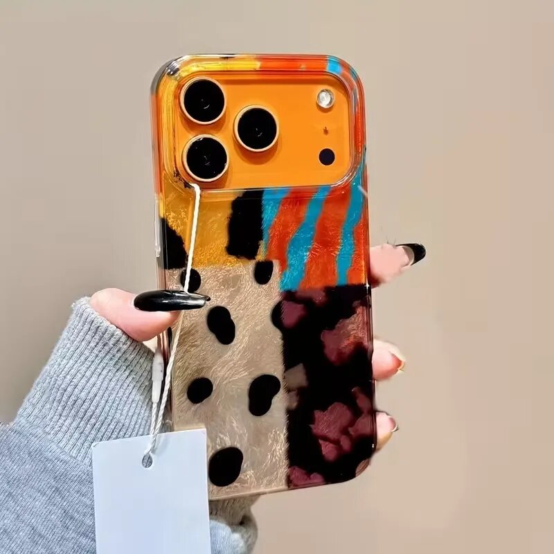 Чехол для iPhone 13 Pro Max с цветными блоками