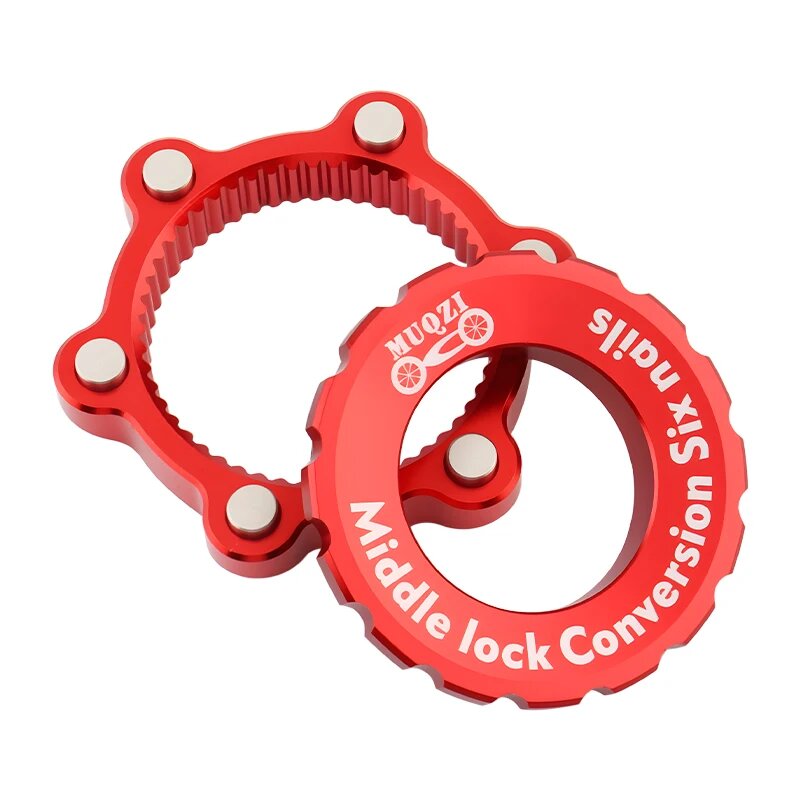 MUQZI адаптер с центральным замком на 6 отверстий, преобразование центрального замка велосипедного дискового тормоза, 6 болтов, роторы, адаптер для велосипедной ступицы