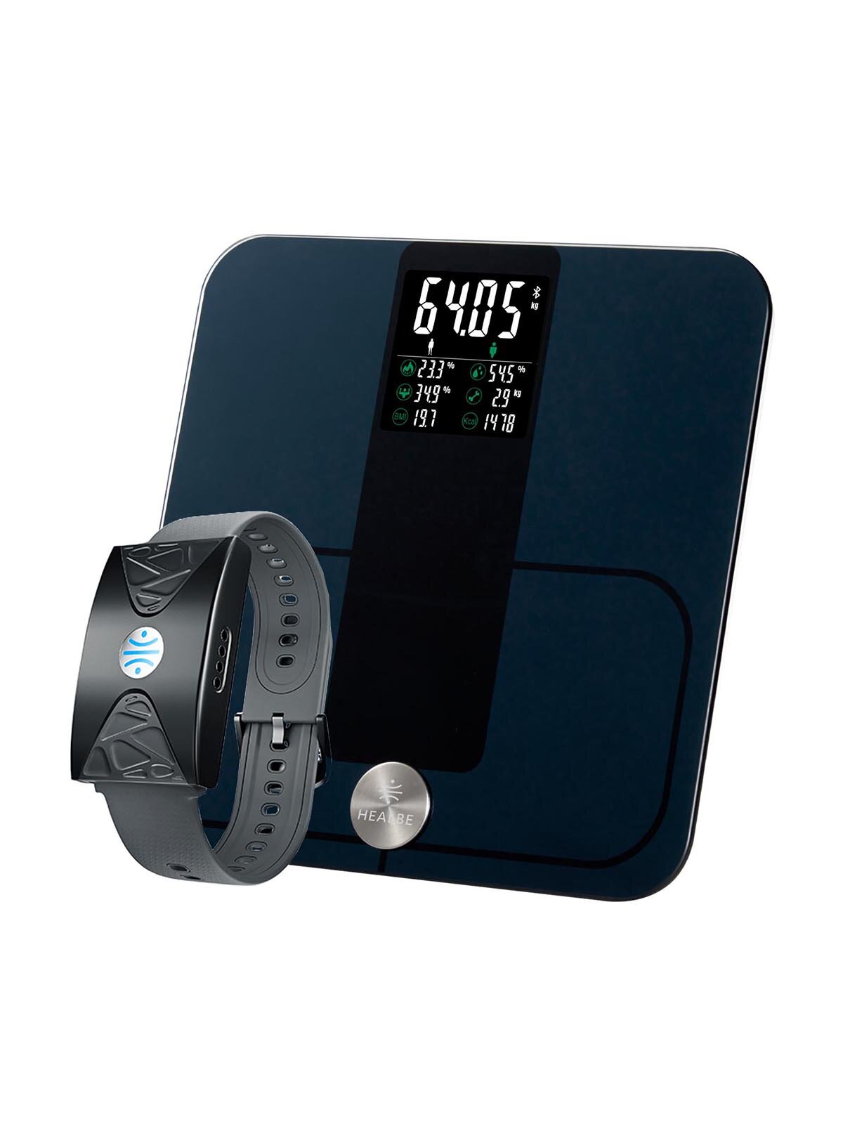 Набор Healbe Start Control 2: черные умные весы Healbe Scale и серый умный браслет Healbe GoBe U, HSCB-4GR