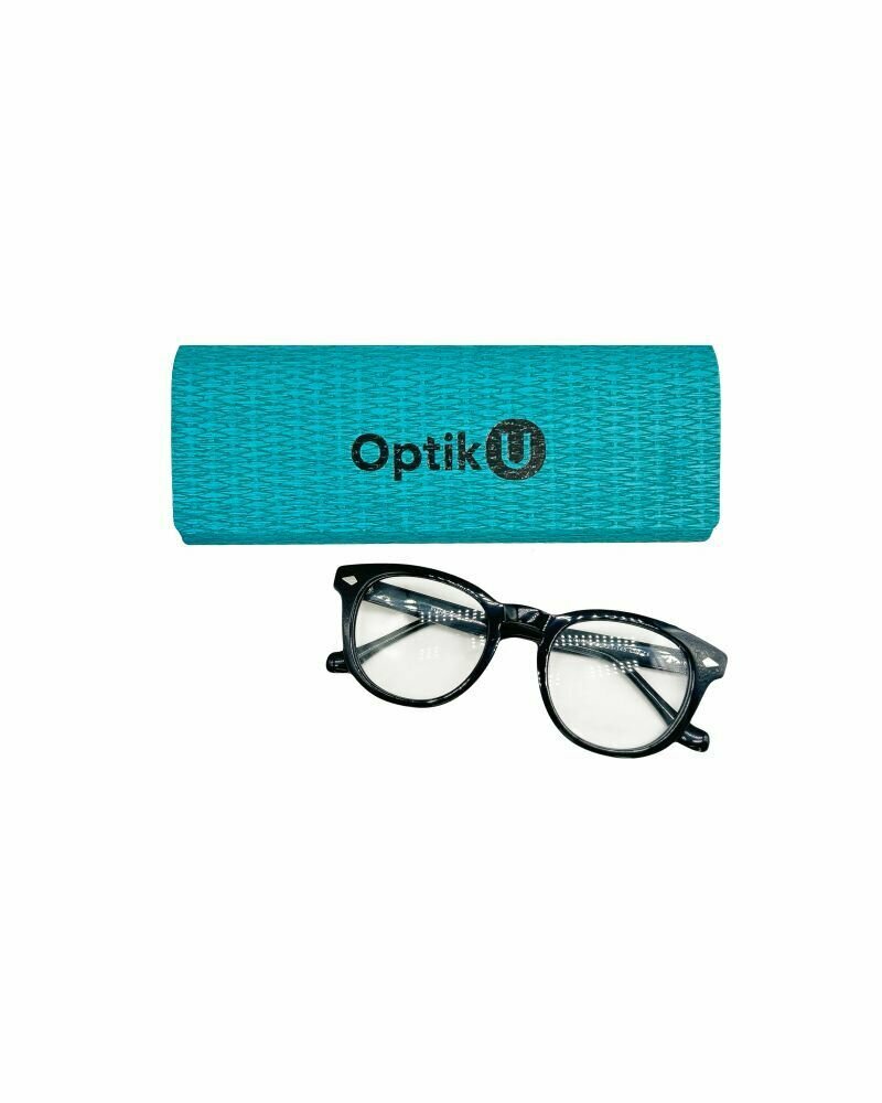 Футляр для очков Optik U твердый квадратный бирюзовый на магните