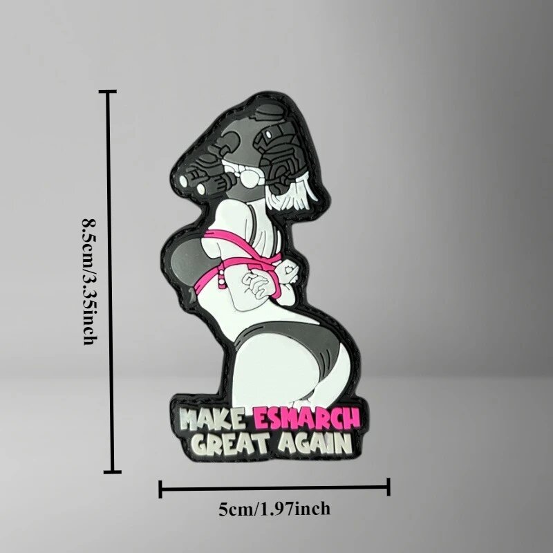 Тактическая нашивка ПВХ "Make Esmarch Great Again", 5x8.5 см, Розовый, CUSTOM-2806