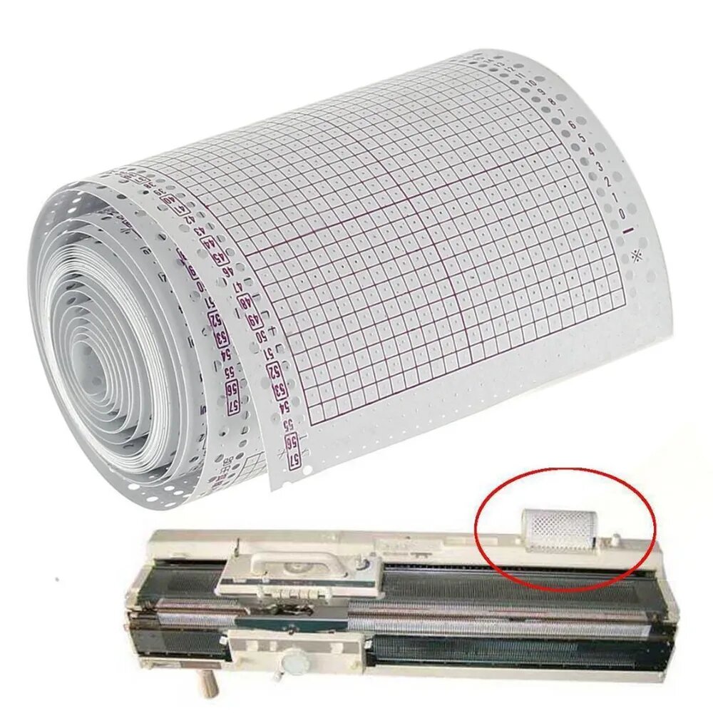 15 Листов Новой Перфокарты длиной 5 м с 24 Стежками для Вязальных машин Brother KH860