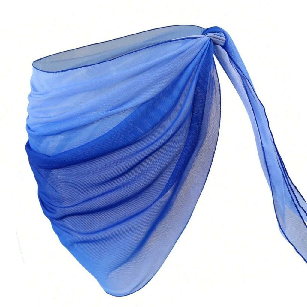 Пляжный купальный халат-накидка для женщин, Синий