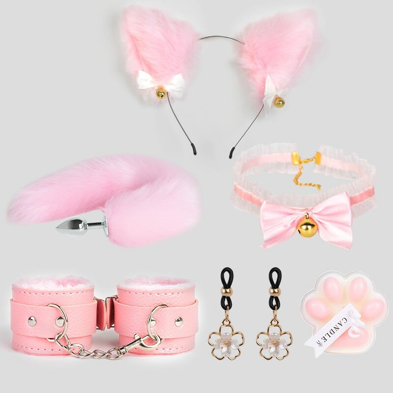 Секс-игрушки для женщин, эротический хвост, симуляция лисы, набор анальных пробок, цилиндрический пробок, эротическое тренировочное средство для женщин