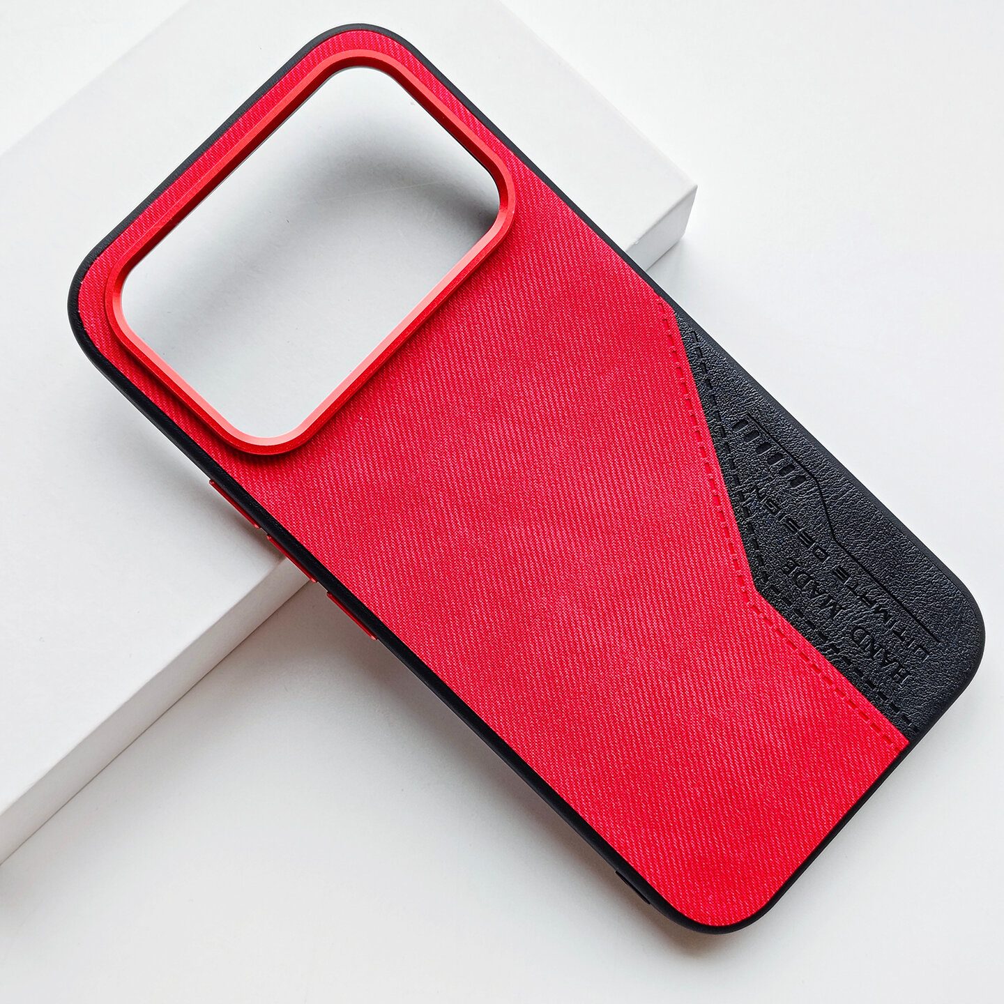 Чехол Для Poco F8 Pro/Сяоми Поко F8 Про, soft touch, чехол-кардиомонитор, искусственная кожа, поликарбонат (PC), защита камеры, ударопрочный, усиленные углы, Xiaomi, Poco F8 Pro, red,