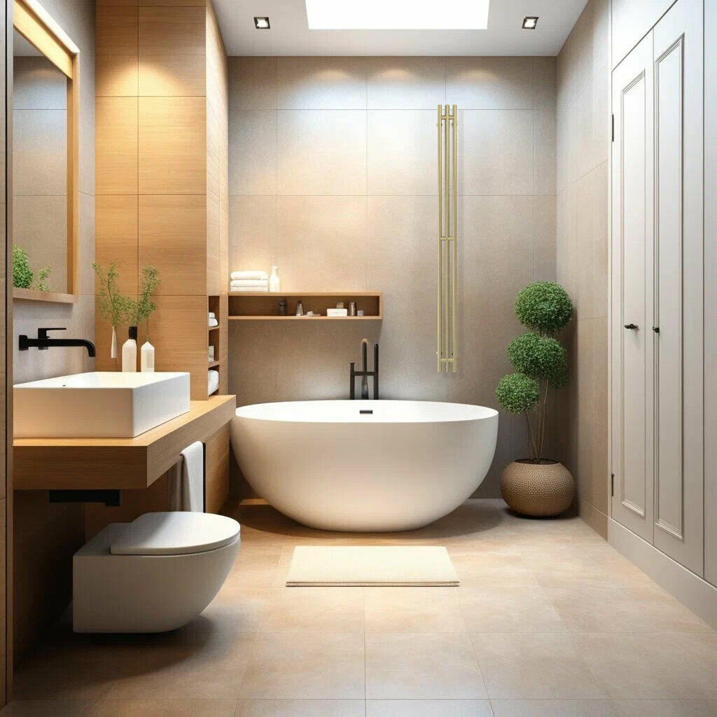 Полотенцесушитель водяной MINI 23-121 длина 120 см Золото матовое