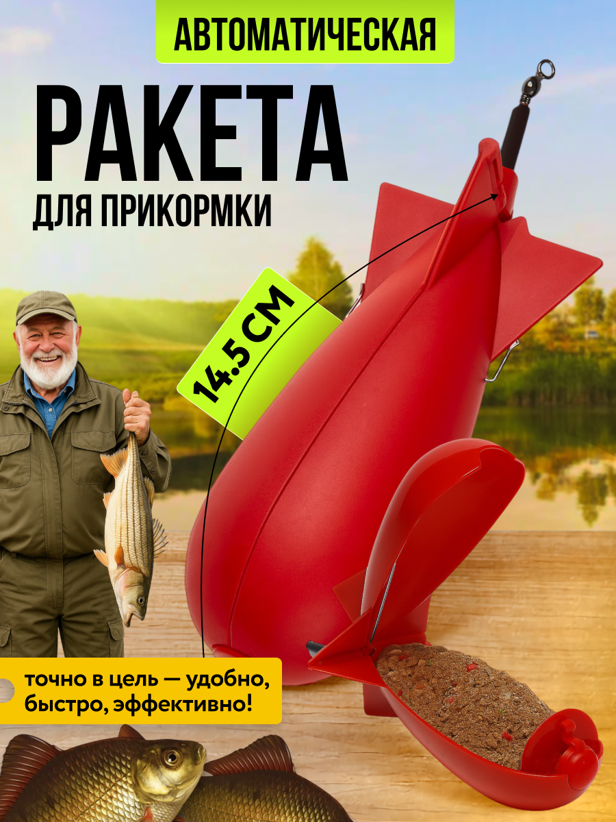 Фидерная кормушка спомб для закорма рыбы, рыболовная прикормочная ракета для рыбалки и фидера