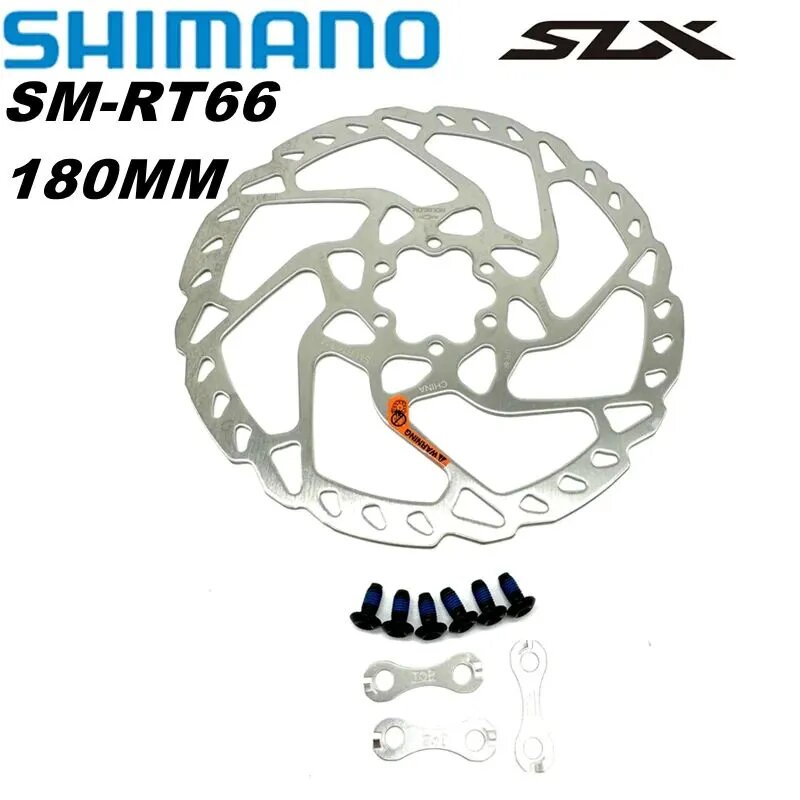 Дисковый тормозной ротор Shimano Deore SLX SM RT66, 6 болтов, 180 мм