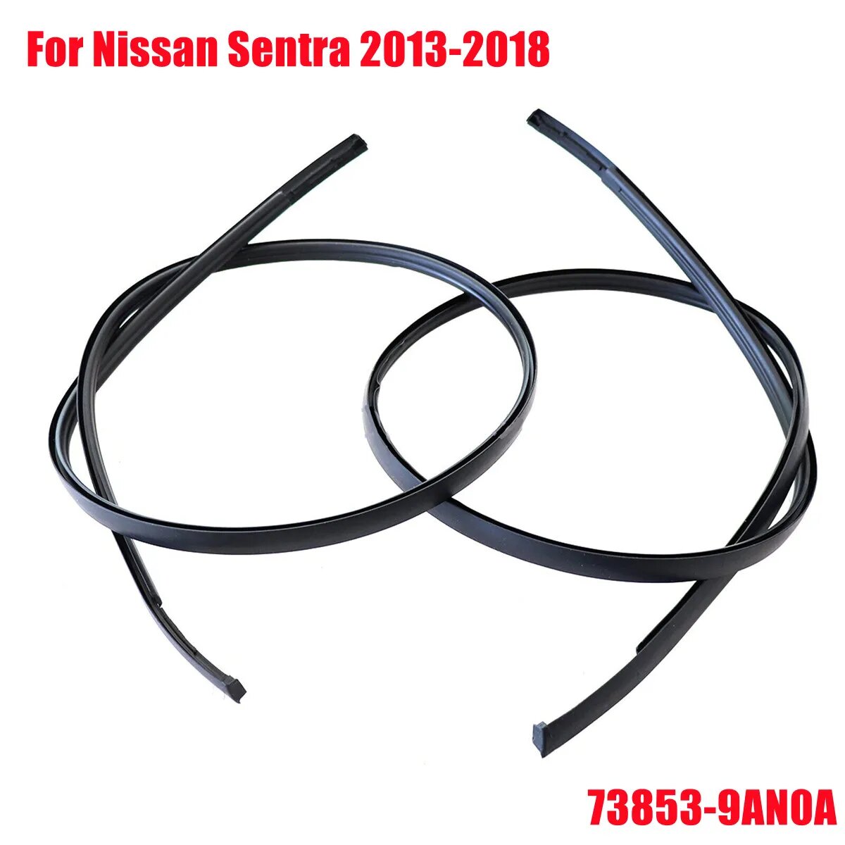 2X для Nissan Sentra 2013-2018 левый и правый 145,4 см резиновые уплотнительные ленты на крышу автомобиля 73853-9AN0A