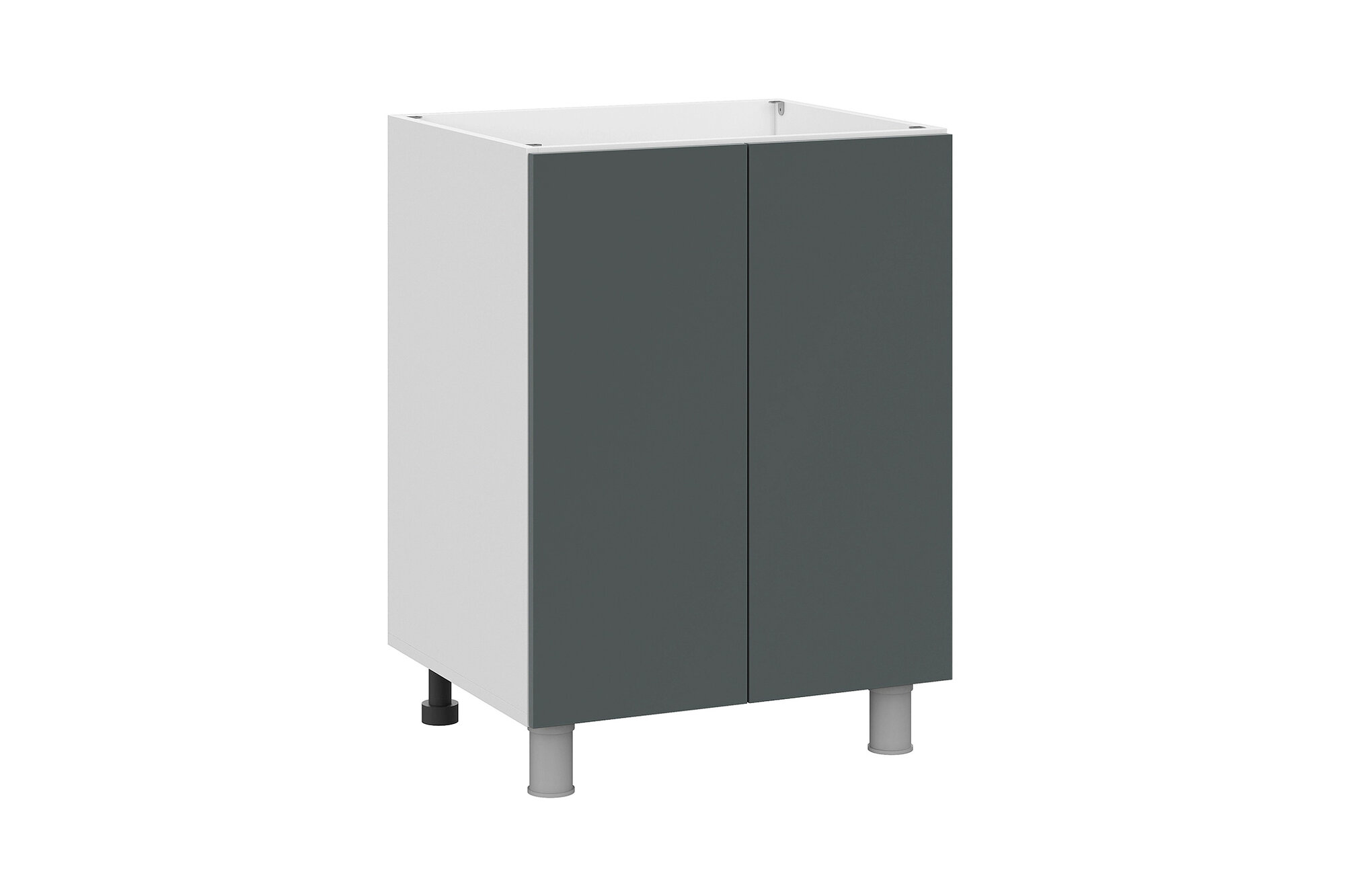 Шкаф нижний под мойку Нонтон Монора, 60х50х82 см, белый / таежный лес