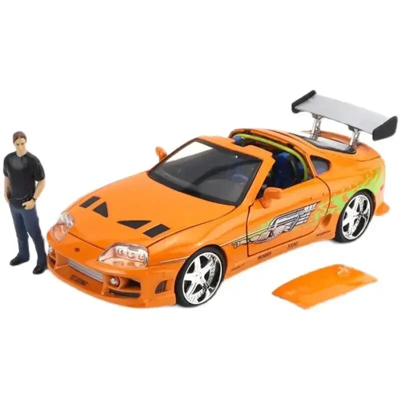 Toyota Supra Maisto, оранжевый, с фигуркой, J4-With doll-foambox