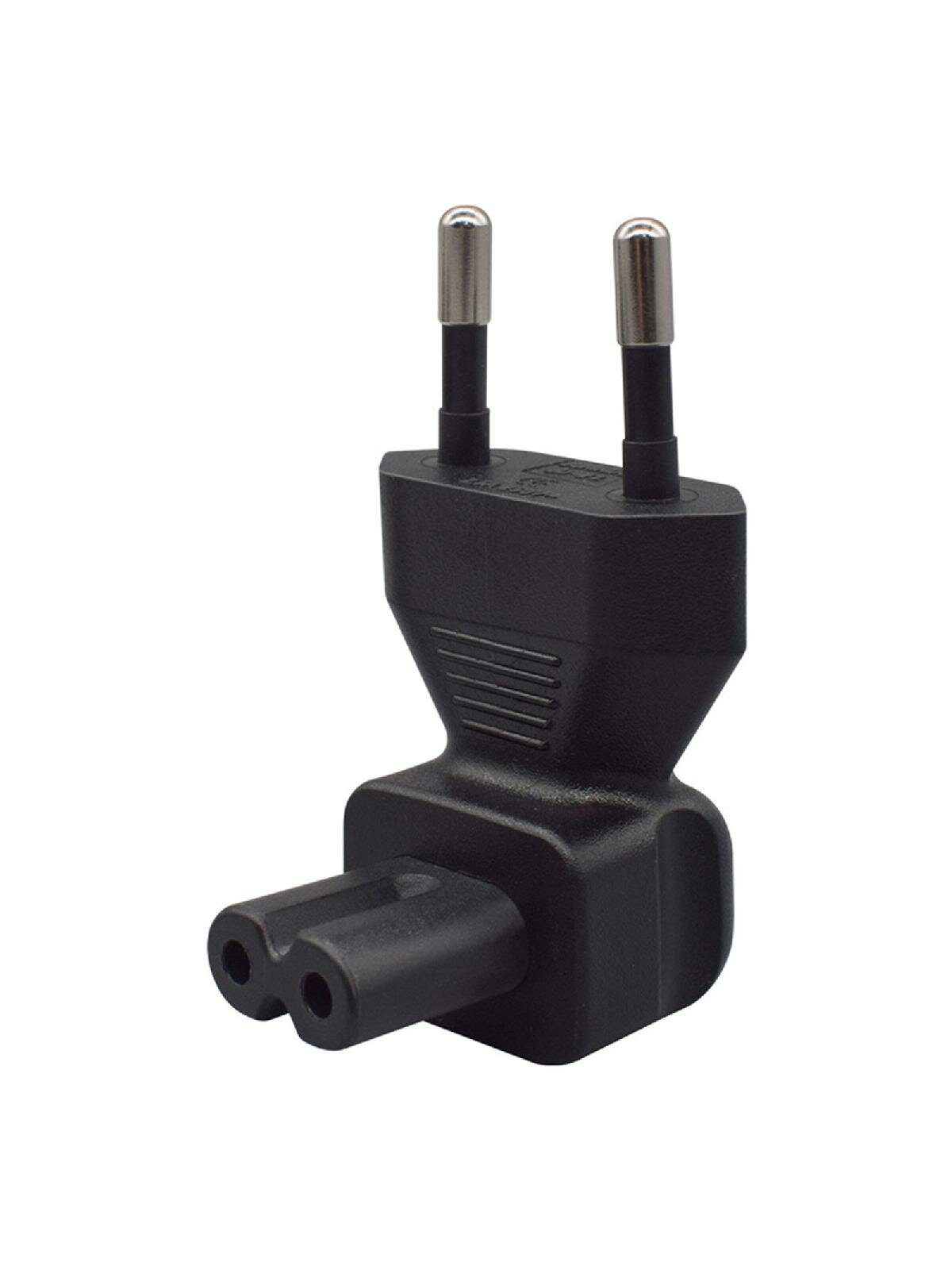 Адаптер питания стандарта ЕС с разъемом EU4.0 на разъем IEC320 C7 под прямым углом