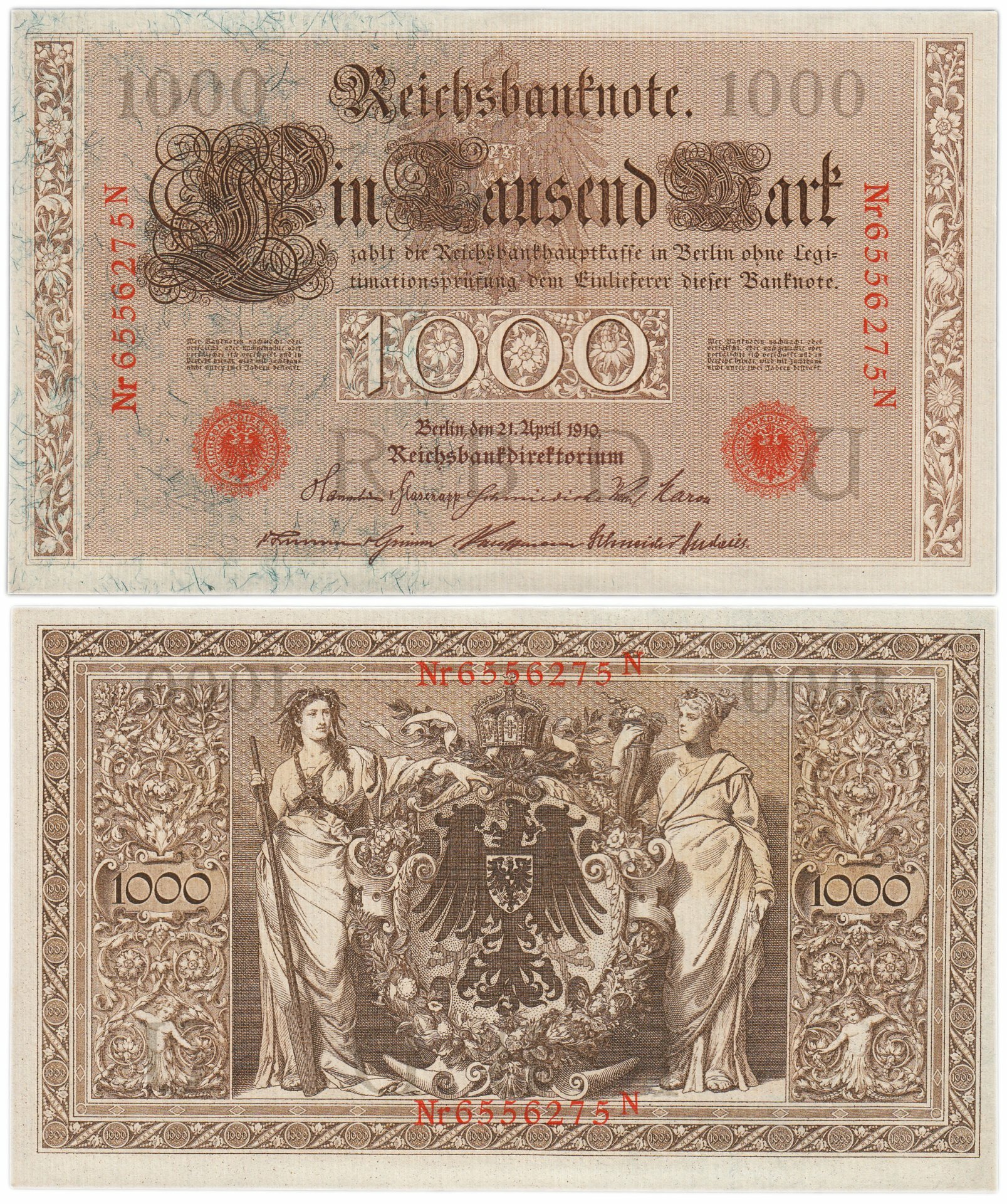 Германия 1000 марок 1910 года