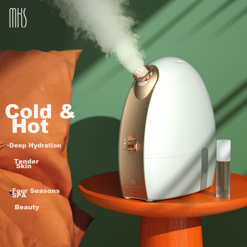 MKS Facial Steamer, Hot And Cold Dual Spray Face Steamer for Home Use, Moisturizing Nano Mist Hydrating Device, Goddess Birthday Gift for Women, NV8388