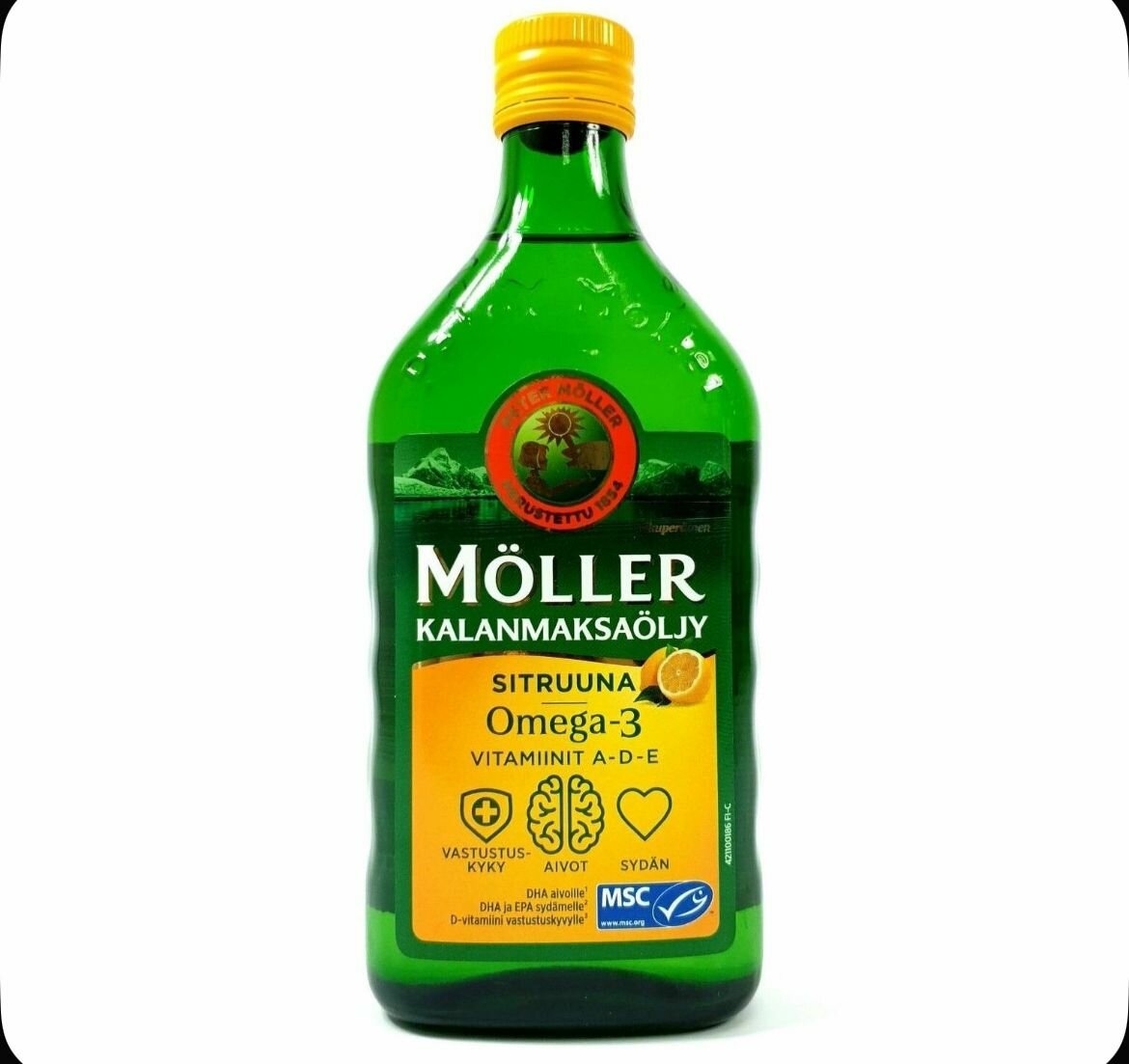 Moller Рыбий жир Омега 3, Omega 3, финские витамины 500мл