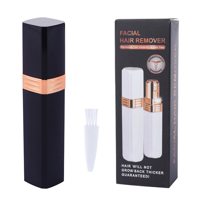 Новая женская помада, электрический триммер для удаления волос, устройство для удаления волос с батареей/USB, мини-машина для удаления волос на лице