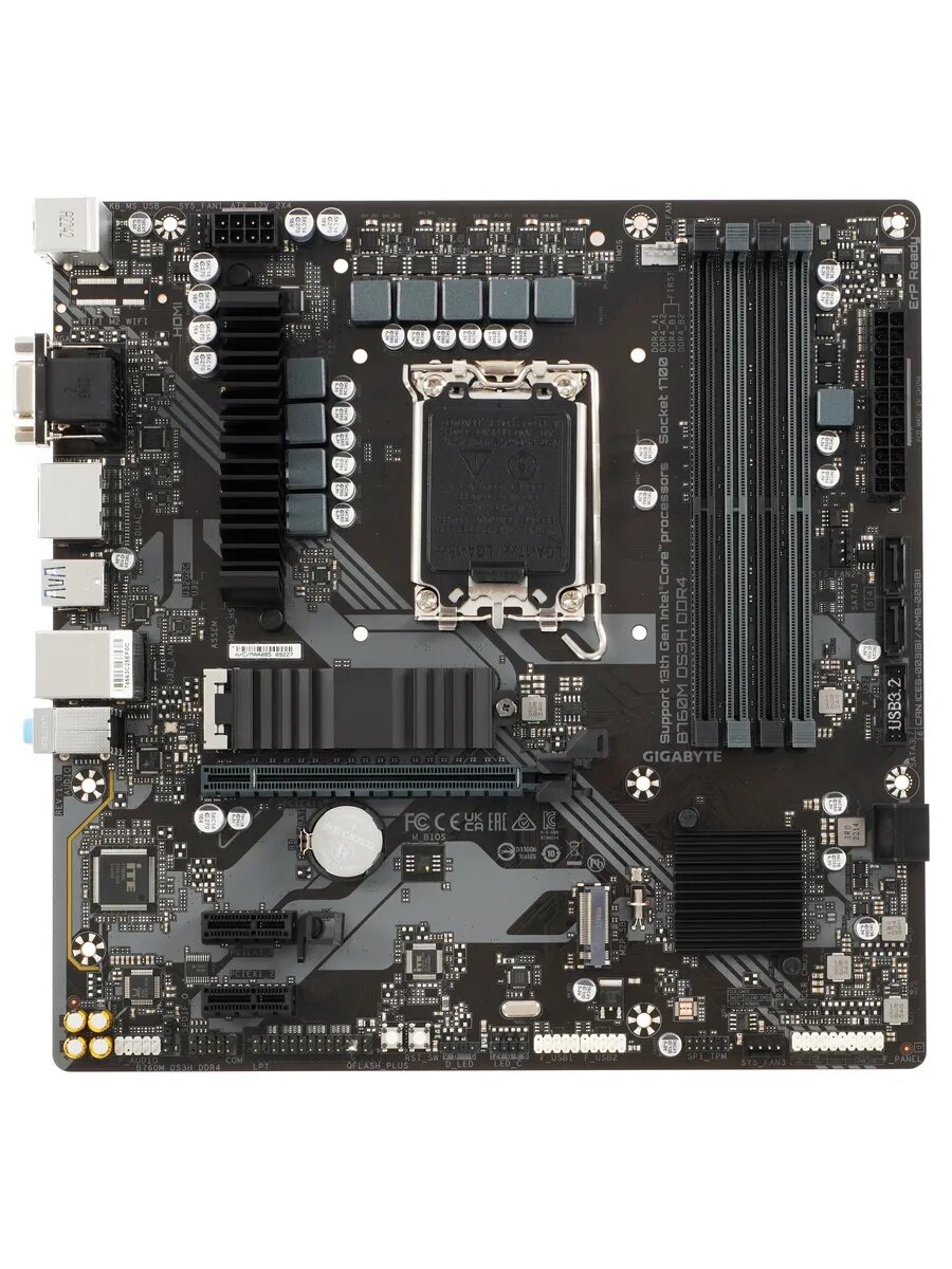 Материнская плата B760M DS3H DDR4, 4xSATA3