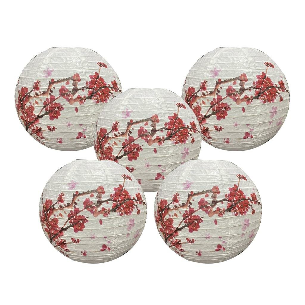 Китайско-японские фонарики с цветами вишни, Стиль А