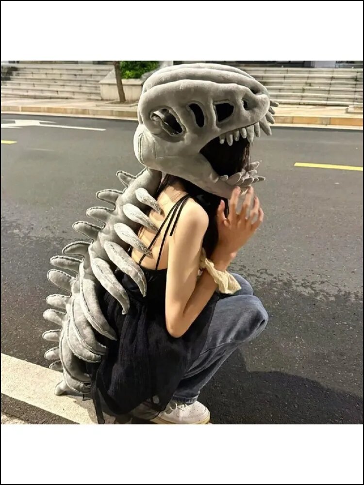 Эксклюзивный карнавальный аксессуар в виде шляпы с динозавромскелетом, мягкий презент для девушек и детей, 80 100 120 см