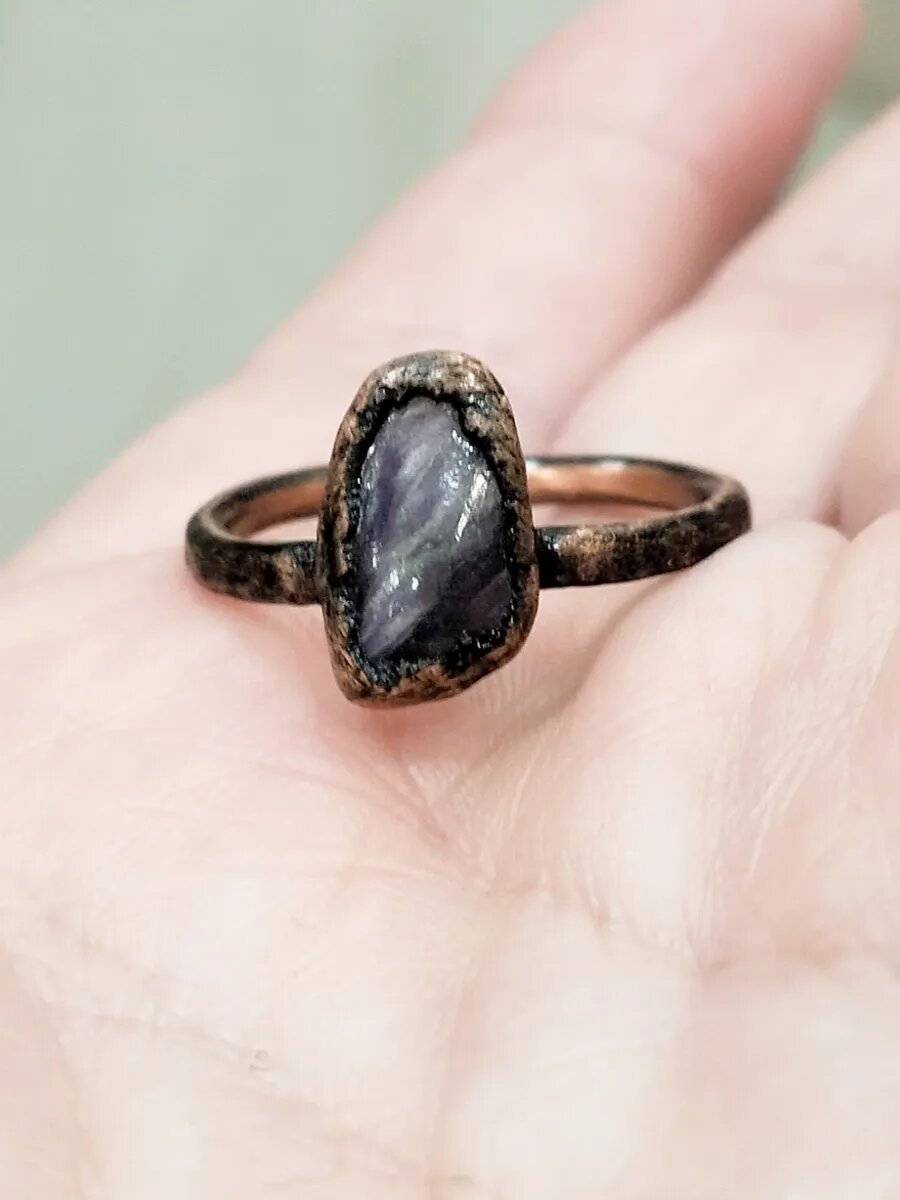 Печатка Медная мастерская GALATEA, чароит