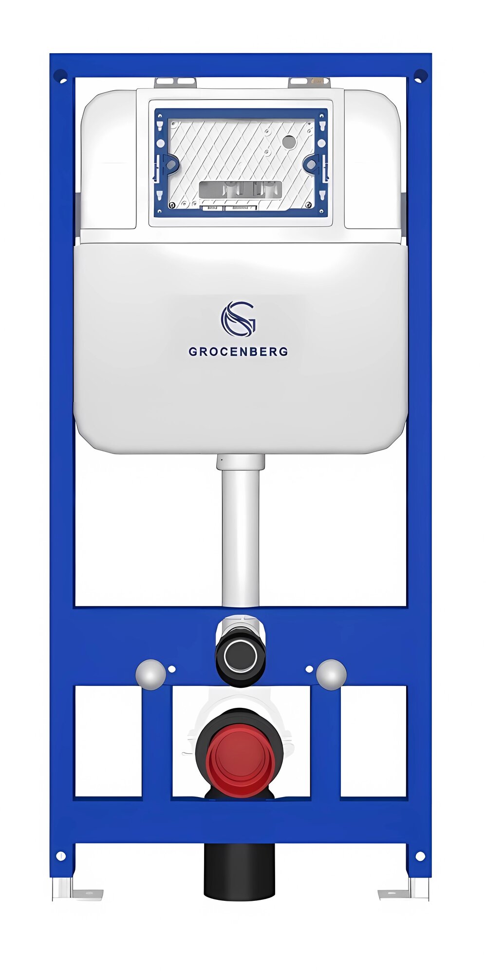 Инсталляция Grocenberg GS3050, для подвесного унитаза, кнопка смыва